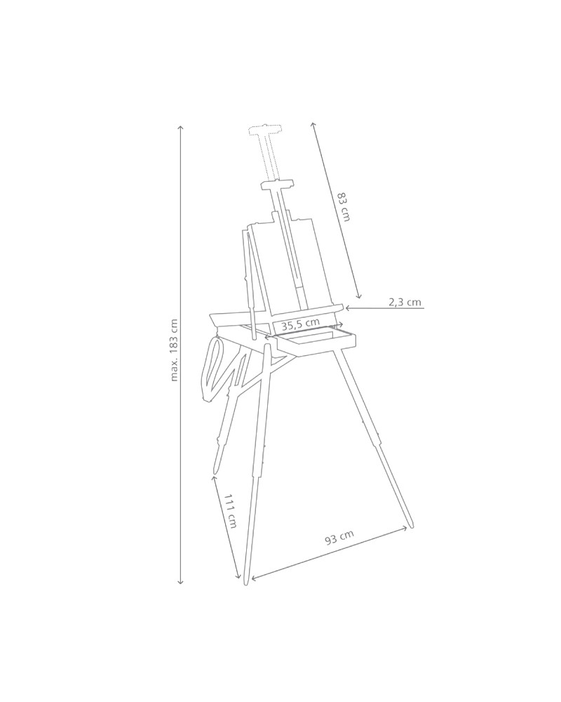 Large Jullian Easel Box crafted from oiled beechwood, complete with a ...